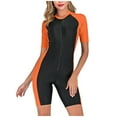 Tponi Cute One Piece Swimsuit For Women One Piece Elastic Orange Bikini