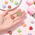 30Pcs Opaque Acrylic Beads Heart with Fruit Mixed Color 17x18x8.5mm ...