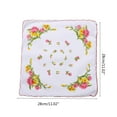 6Pcs Women Floral Handkerchiefs Pocket Handkerchief Natural Cotton ...