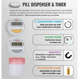 Pillzar Portable Pill Dispenser with Smart Timer Cap, Magnetic, Compact ...