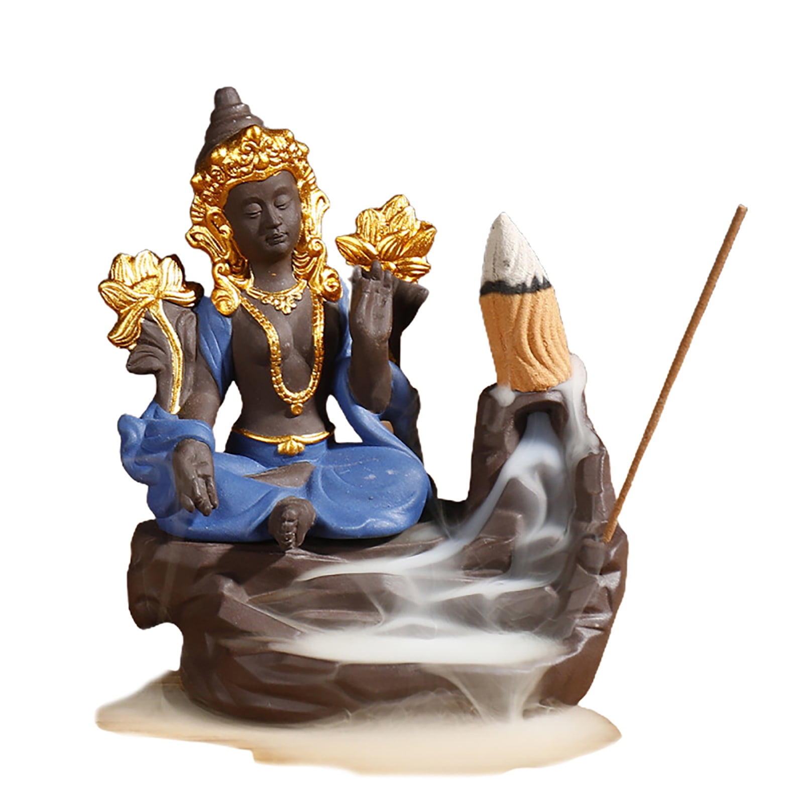 Incense Burner Backflow Tower Cones Sticks Holder Ceramic Porcelain ...