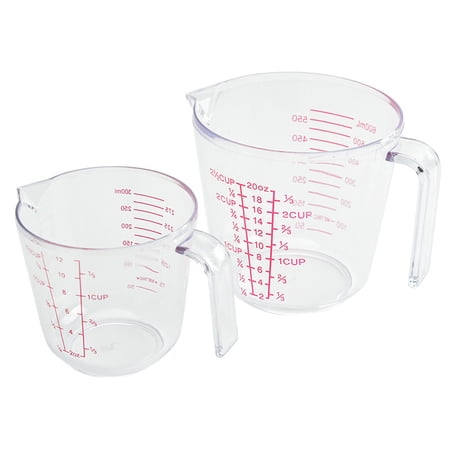 Jinsinto 2-piece set of graduated transparent measuring cups kitchen ...