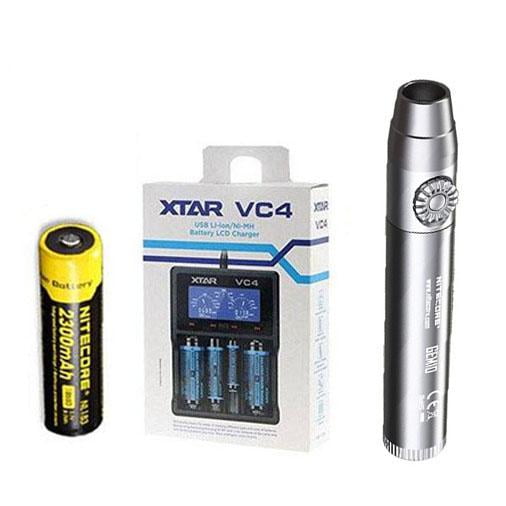 Combo: Nitecore Gem10 Flashlight -800 lumens w/NL183 Battery, VC4 ...