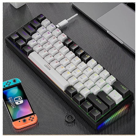 K620 Hotswap Mini Gaming Mechanical Keyboard 61 Keys Rgb Type-c Wired ...