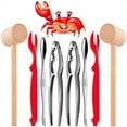 Dicasser Utensils: 3Pc Crab Meat Needles, Breaker Opener, Leg Sheller ...
