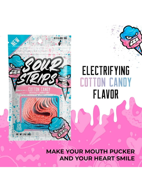 Sour Strips Sour Candy in Gummy & Chewy Candy - Walmart.com