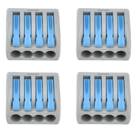 25PCS 4 Way Lever Compact Wire Connectors, Push In Quick Splice ...