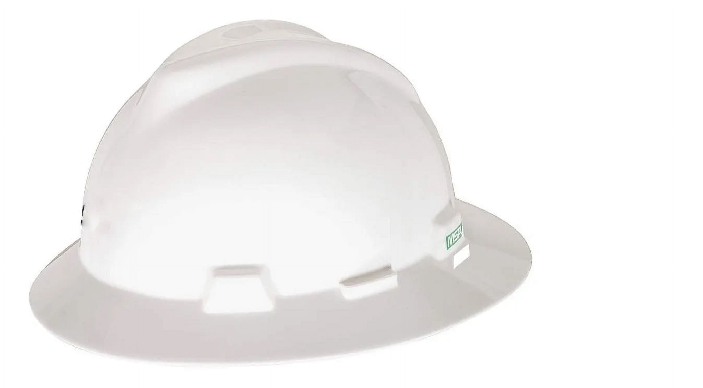 CASCO MARCA MSA COLOR BLANCO CON ALA ANCHA (SUSPENSIÓN FASTRAC ...