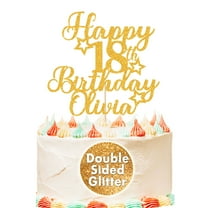 Custom Happy 18th Cake Topper, Personalized Any Name Any Age Birthday ...