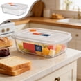 Sentmoon Rectangular Plastic Food Storage Containers Clear Fridge-Safe ...
