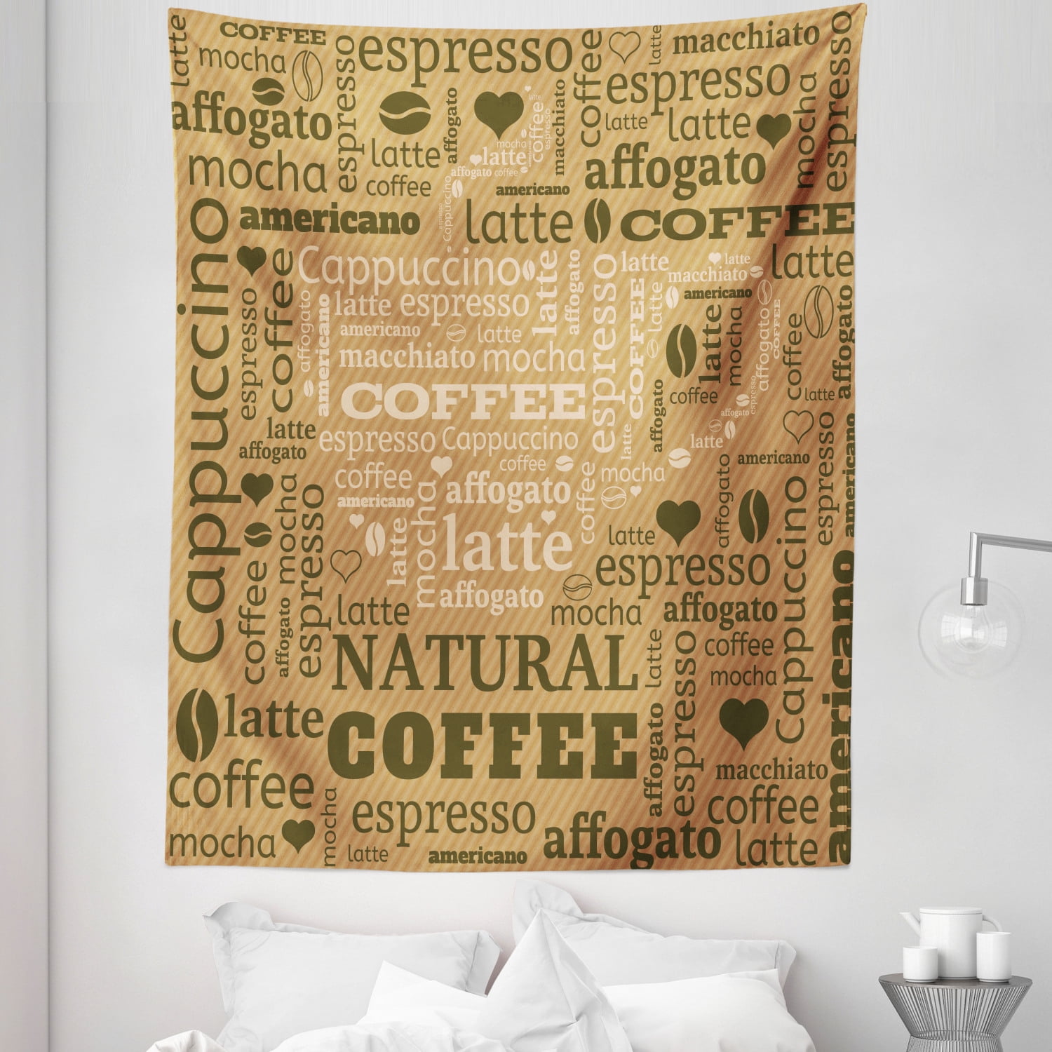 Pale Brown Tapestry, Modern Style Typography Word Arrangements Tracking ...
