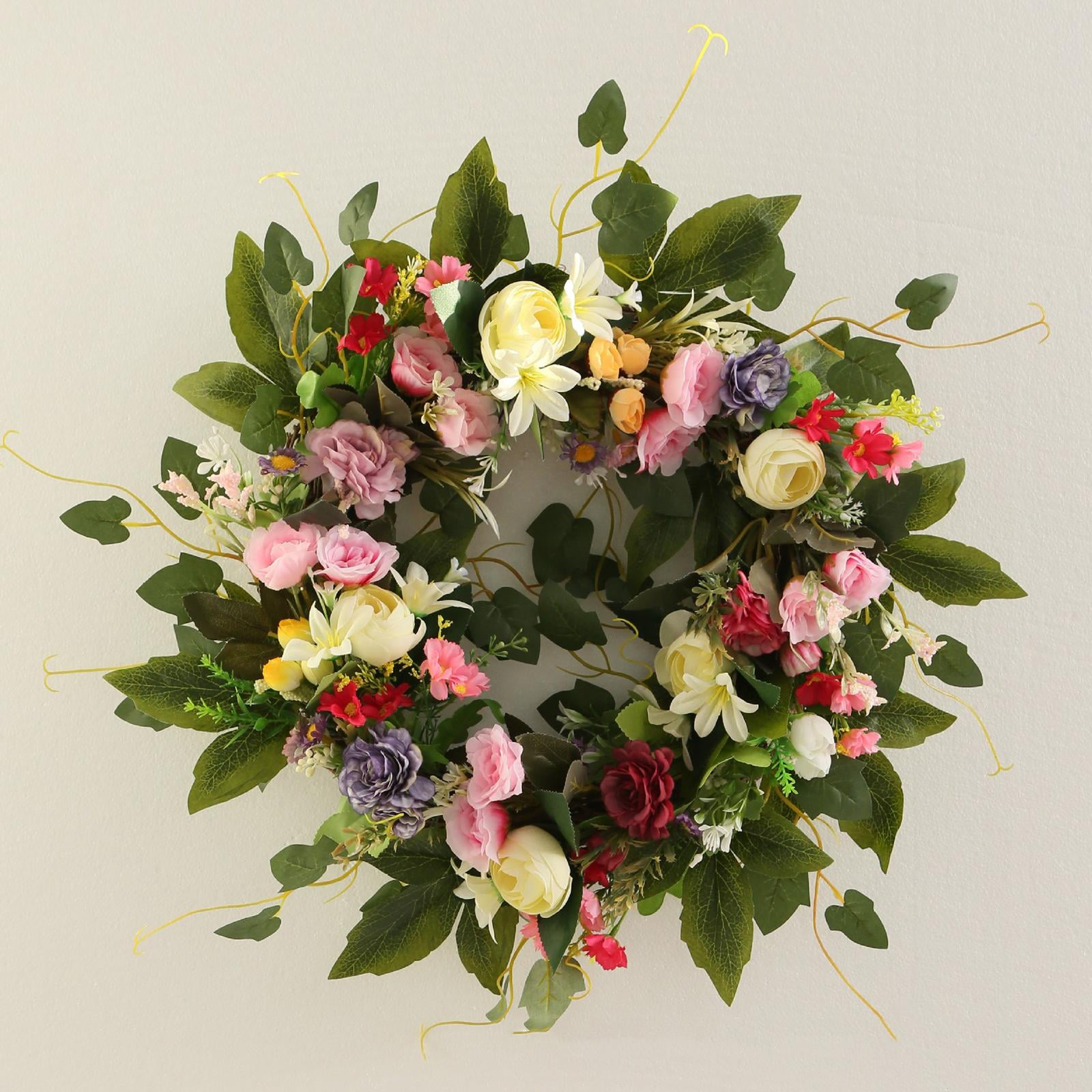 Artificial Azalea Wreath, 20 inch Azalea Wreath Door Wreath, Artificial ...