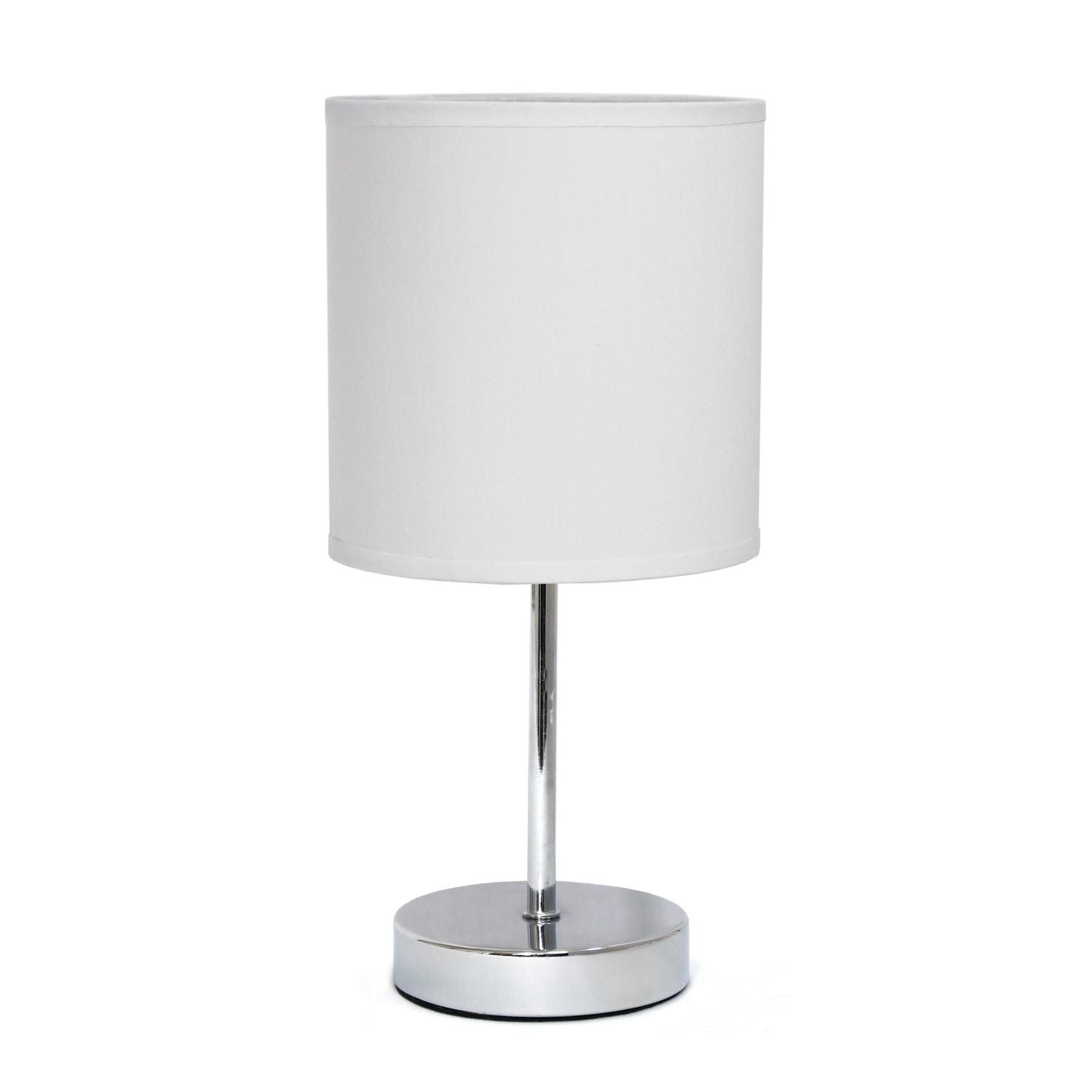 Click here for Simple Designs Chrome Mini Basic Table Lamp With F... prices
