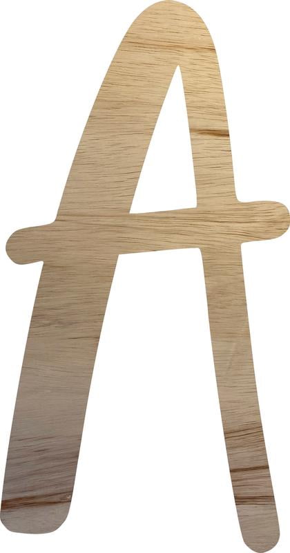 Blank Wooden Craft Letter A, Unfinished 15'' Tall Wood Alphabet Letter ...