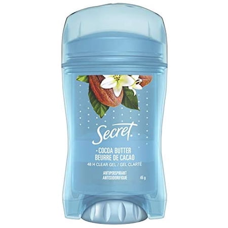 Secret Clear Gel Antiperspirant and Deodorant, Cocoa Butter Scent, 45 ...