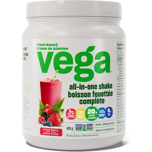 All-in-One Vegan Protein Powder Mixed Berry - 10 Servings (Pack of 1 ...