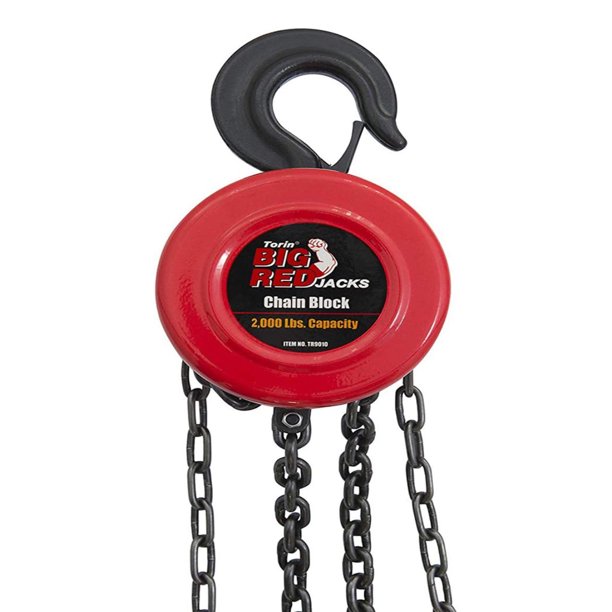 Torin BIG RED 1 Ton Hand Lift Steel Chain Block Hoist,DMTR9010 ...