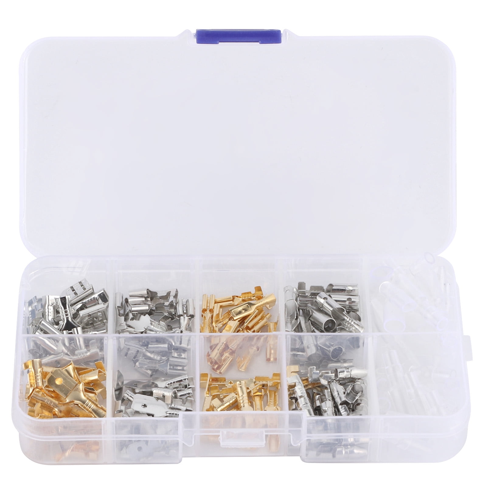 Terminales de alambre, 150PCS 2.8/4.8/6.3/4MM Macho Hembra Terminales ...