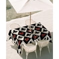 52x70 Inch Outdoor Tablecloth with Umbrella Hole Zipper Rectangle ...