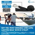 WavesRx 2" x 20' Boat Trailer Winch Strap Replacement with Marine Grade ...
