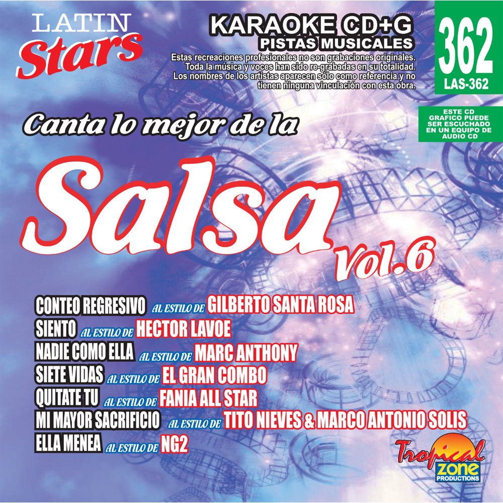 Karaoke Latin Stars 362 Salsa Vol. 6 - Walmart.com - Walmart.com