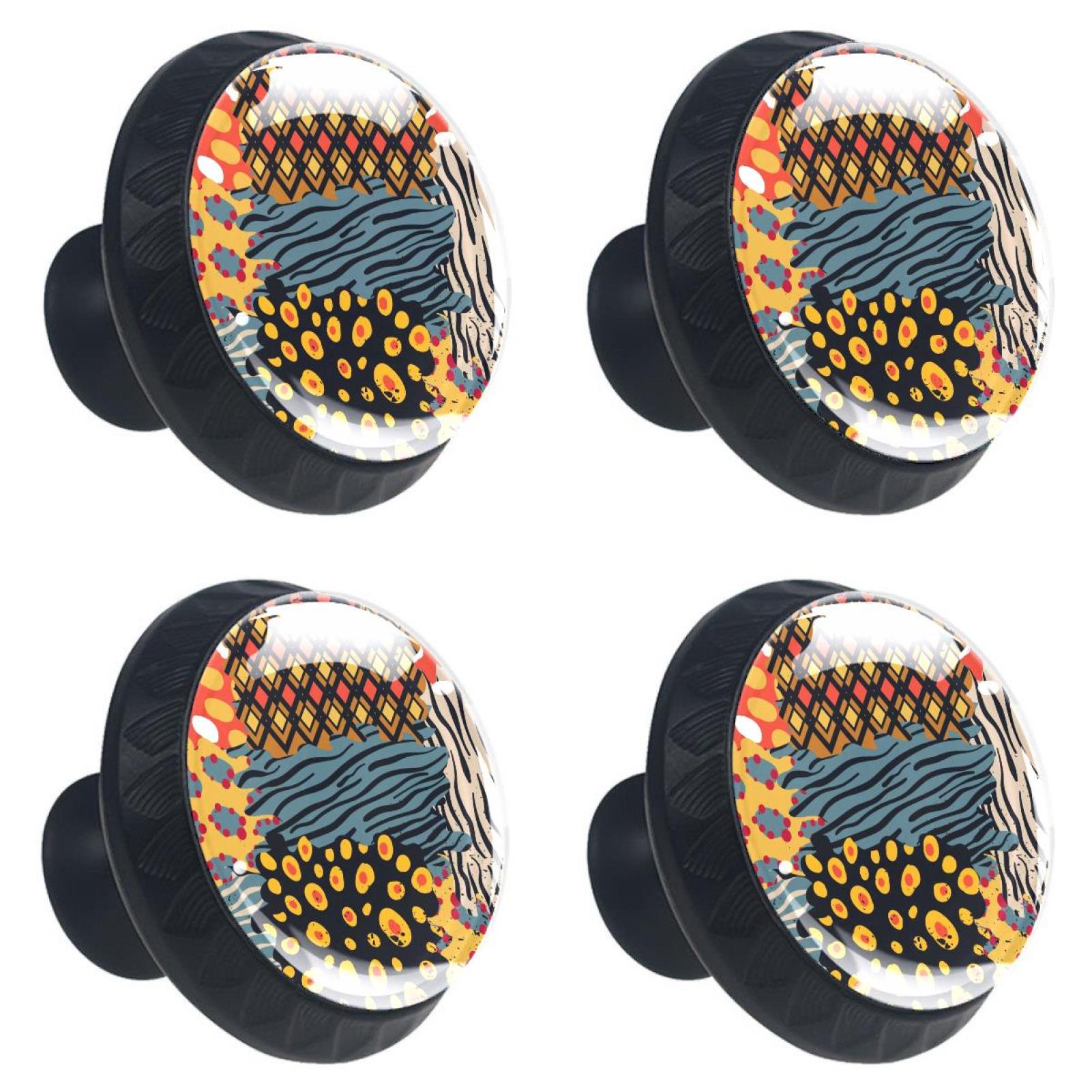 4 Pcs Tribe Animal Skin Knobs for Kitchen Cabinet Cupboard Dresser ...