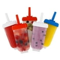 18-Piece Classic Ice Pop Molds Set - Red, White & Blue, Reusable ...