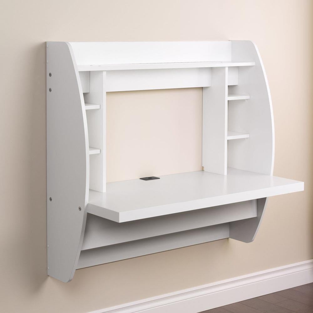 Ktaxon Floating Wall Computer Desk Laptop Shelf Storage Desk ...