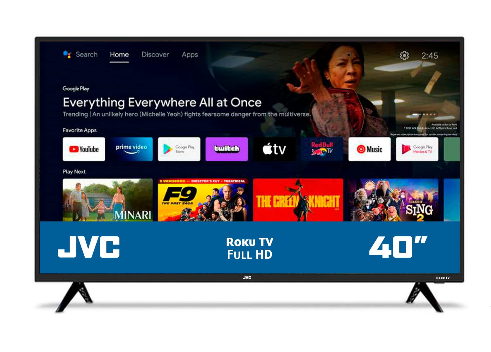Smart TV JVC 40 Pulgadas Roku Pantalla LED FULL HD SI40FR | Walmart en línea