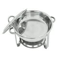 Zeny Pack of 6 Round Chafing Dish Full Size 5 Quart Stainless Steel ...