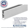 4 FT - 1/4" H Channel Anodized Aluminum 6063 Alloy T-6 Temper - Walmart.com