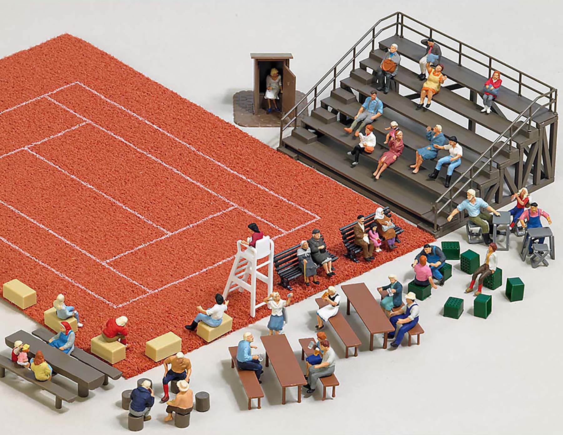 Busch HO Scale Outdoor Seating Kit - (Benches, Bleachers, Picnic Tables ...