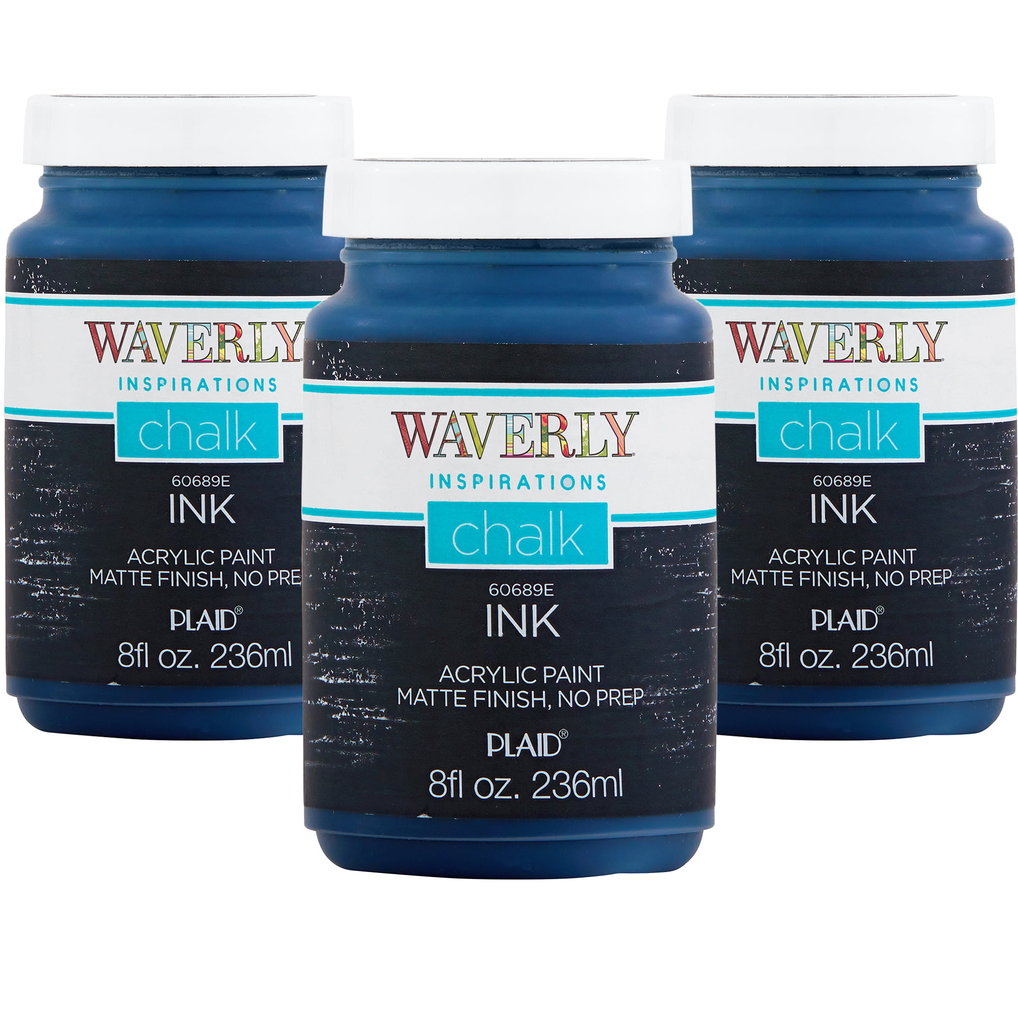 Waverly Inspirations Acrylic Chalk Paint Kit, Ink, Set of 3, 8 fl oz ...