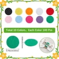 1000Pcs 10 Colors Flat Round Felt Fabric for Kids DIY Crafts Sewing ...