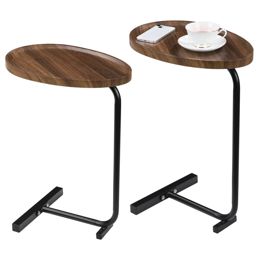 Click here for Nobrand 2-Pack C-Shaped Side Tables  Mobile Tea Ta... prices