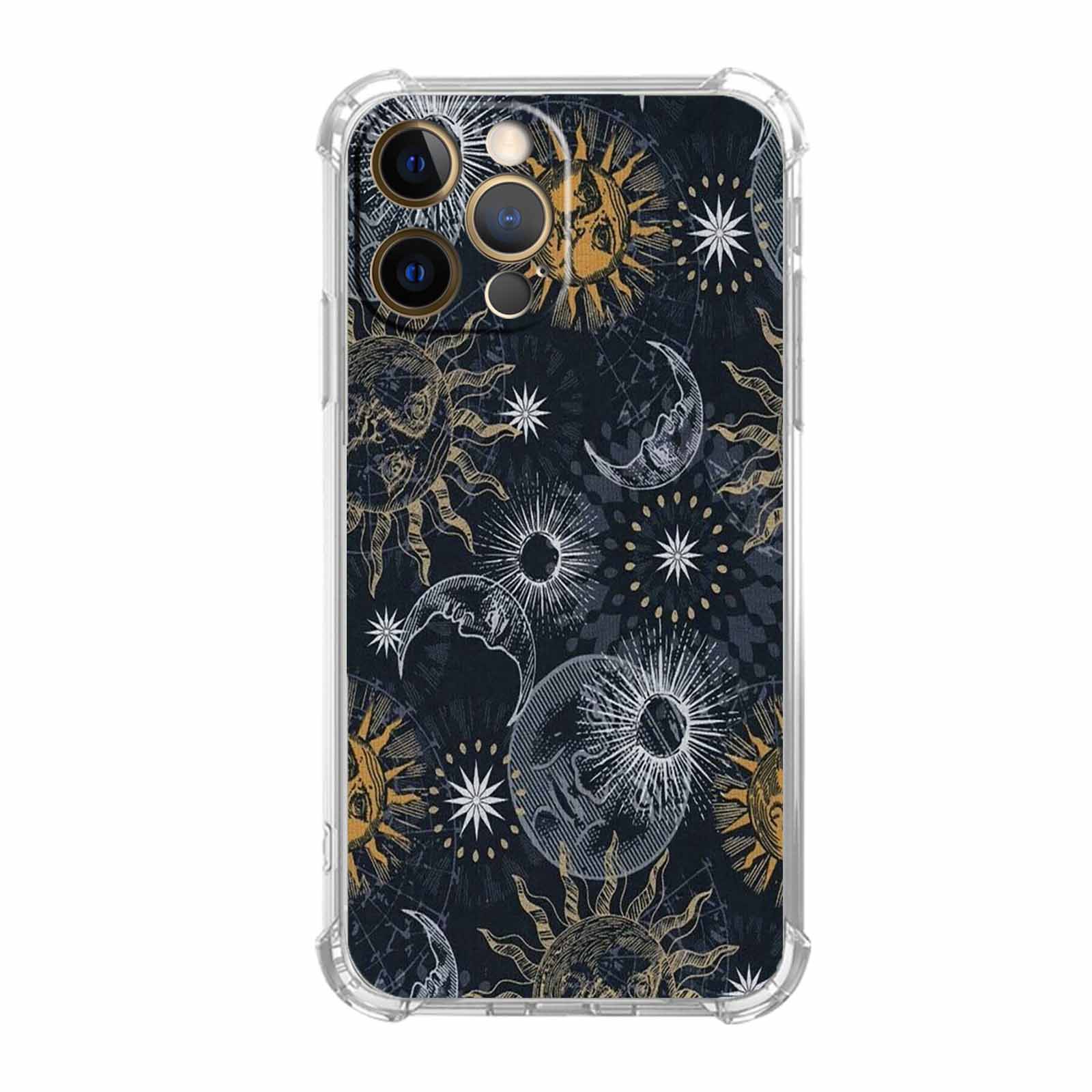 Celestial Magic Sun and Moon Case for iPhone 11 Pro,Aesthetic Art Design Pattern Soft Full TPU ...