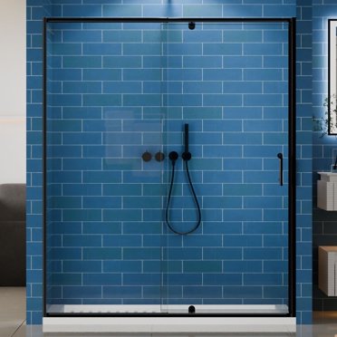 DreamLine Enigma-X 34 1/2 in. D x 48 3/8 in. W x 76 in. H Fully Frameless Sliding Shower ...