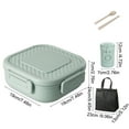 Lunch Box Set, Reusable Lunch Box, Mint Green Plastic Microwaveable ...