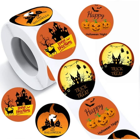 SMARSTICKER Happy Halloween Stickers 1.5 inch Trick or Treat Novelty ...