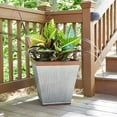 Southern Patio HDR-046851 16 Inch Square Rustic Resin Indoor Outdoor ...