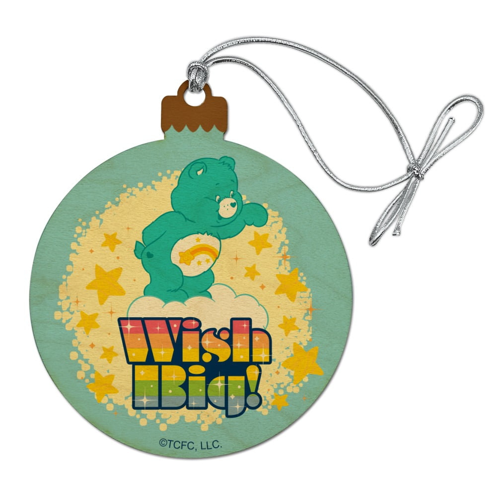 Care Bears Wish Big Wood Christmas Tree Holiday Ornament - Walmart.com