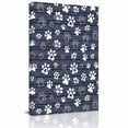 Canvas Wall Art Blue Paw Print Canvas Art Print Modern Classic Blue ...