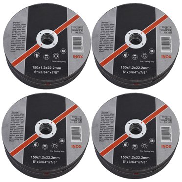 100 Pack 6 x 0.045 x 7/8 inch Cut Off Wheels Metal Stainless Steel Fit ...