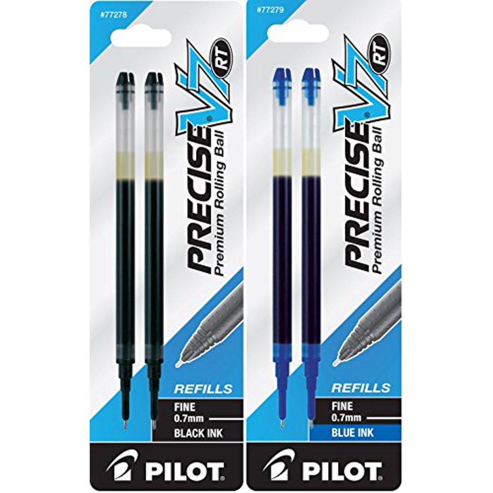 Pilot Refill for Precise V7 RT Rolling Ball, Fine, Black & Blue Ink, 2 ...