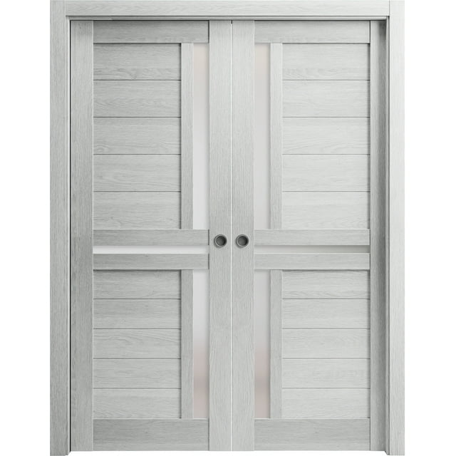 Sliding French Double Pocket Doors 72 x 84 inches | Veregio 7288 Light ...
