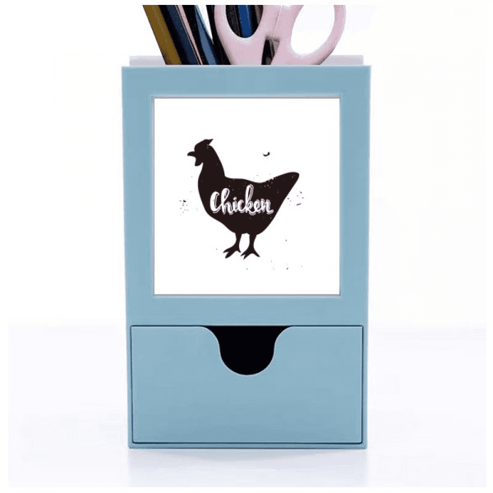 Chicken Black And White Animal Desk Supplies Organizer Pen Holder Card ...