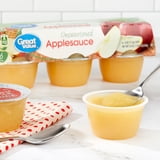 Great Value Unsweetened Applesauce 4 oz Cups - 6 Count - Walmart.com