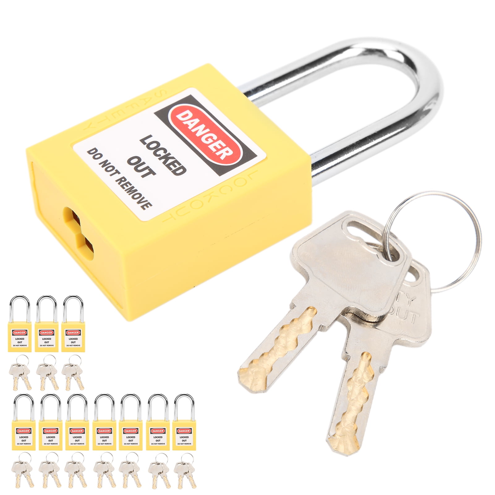 QIILU 10 Sets 38mm Lockout Lock LOTO Nylon Industrial Engineering ...