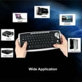 Docooler E30 2.4GHz Wireless Keyboard with Trackball Scroll Wheel ...