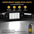 Hovano 20 Pods White RRF12 Rock Light Kit with Wired Switch - 6500K ...